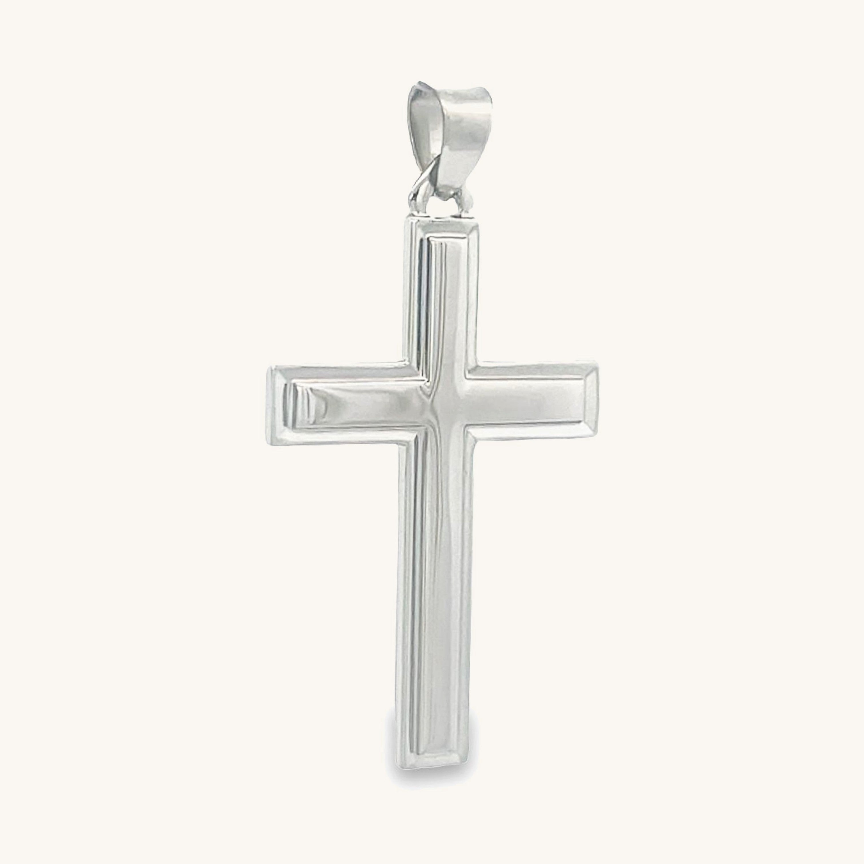 925 STERLING SILVER PLAIN CROSS PENDANT | Cross + Crown